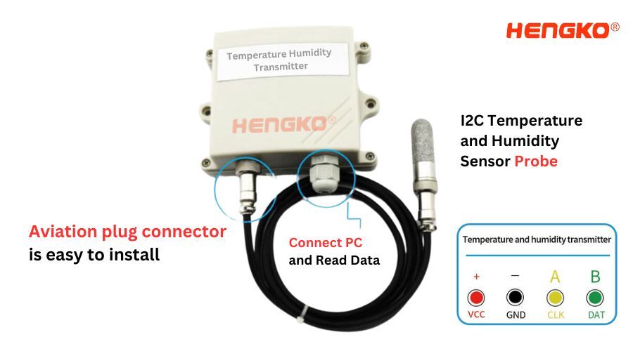 Six-star probe temperature and humidity I2C integrated probe
